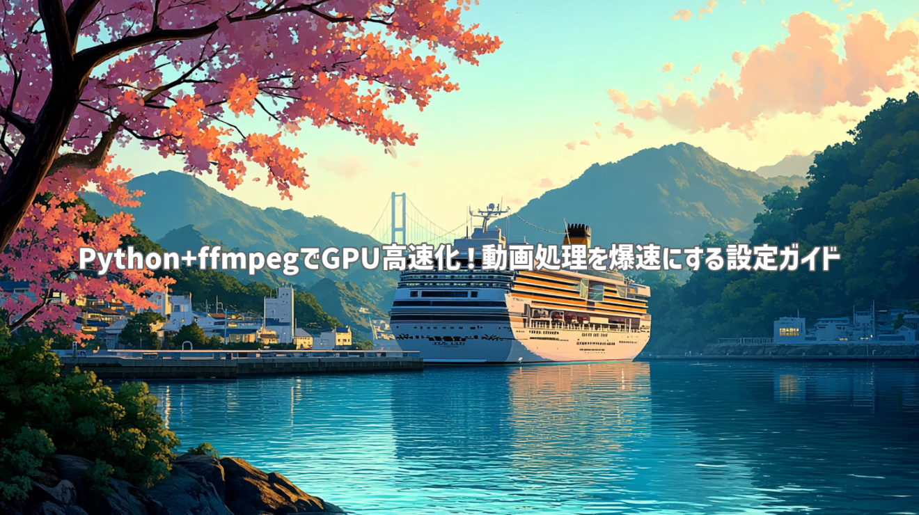 Python+ffmpegでGPU高速化！動画処理を爆速にする設定ガイド