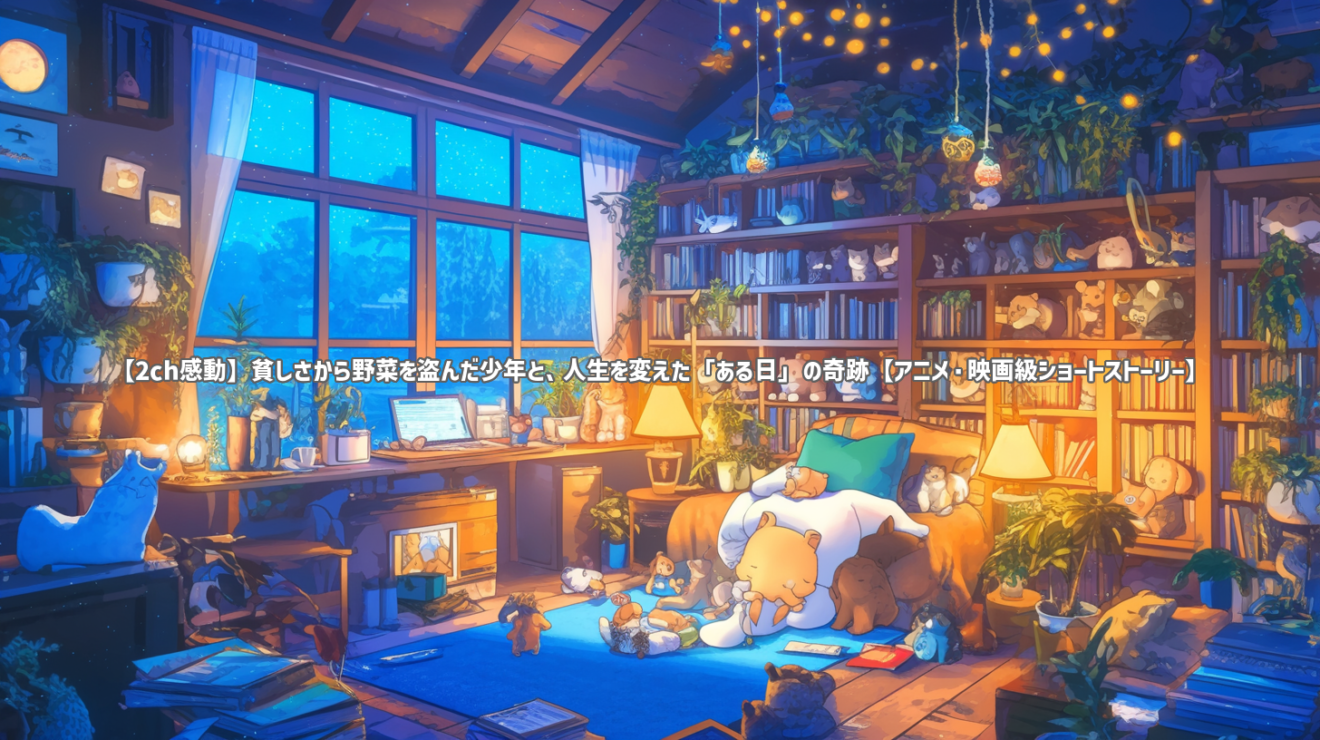 【2ch感動】貧しさから野菜を盗んだ少年と、人生を変えた「ある日」の奇跡【アニメ・映画級ショートストーリー】