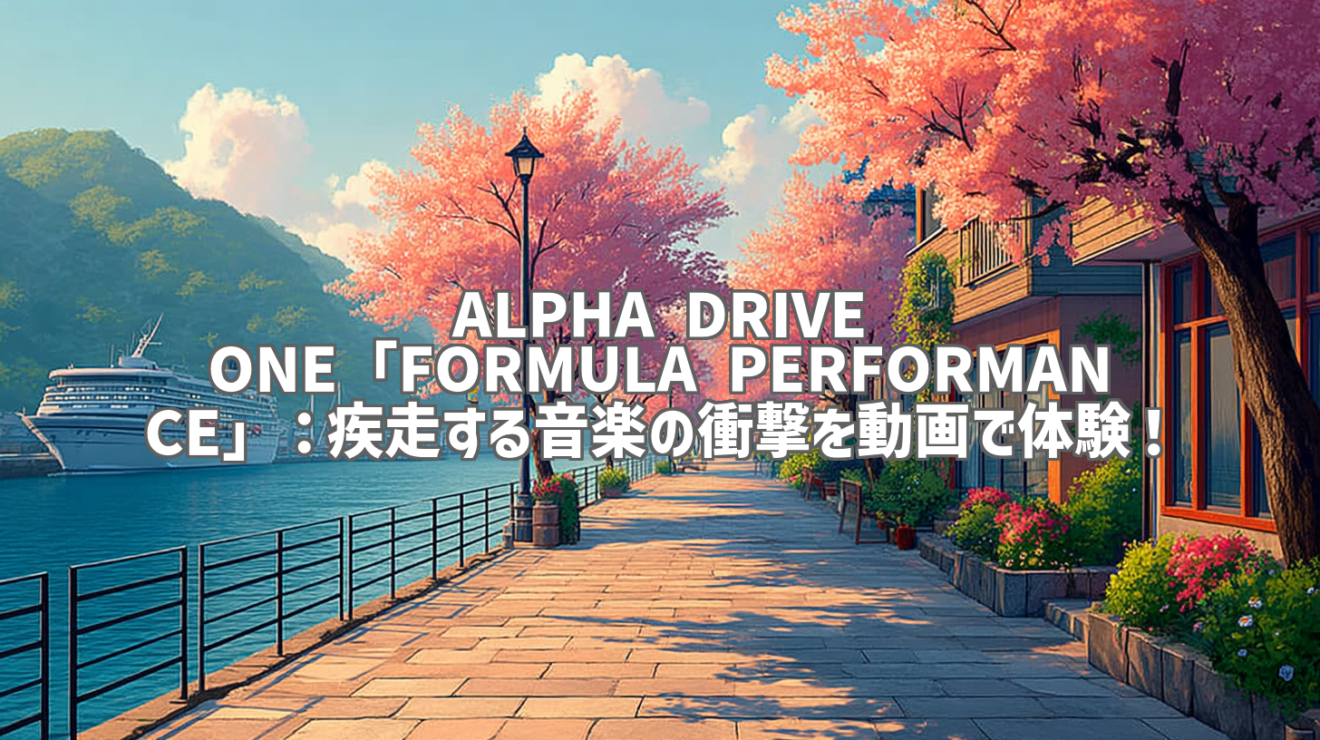ALPHA DRIVE ONE「FORMULA PERFORMANCE」：疾走する音楽の衝撃を動画で体験！